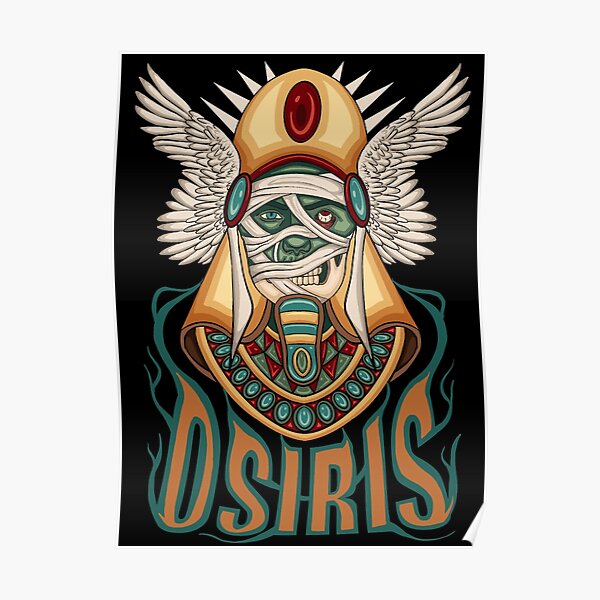 "Egyptian Gods: Osiris Coloured" Poster for Sale by SheDemonx | Redbubble