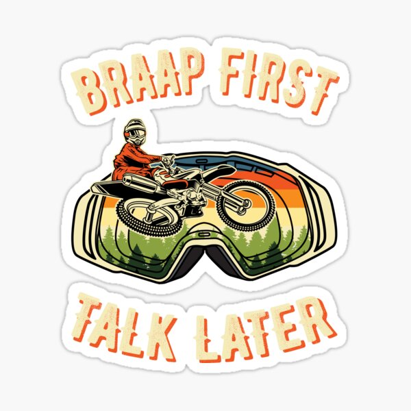 "Motocross Braap Brap Braaap" Sticker by GG-RED | Redbubble
