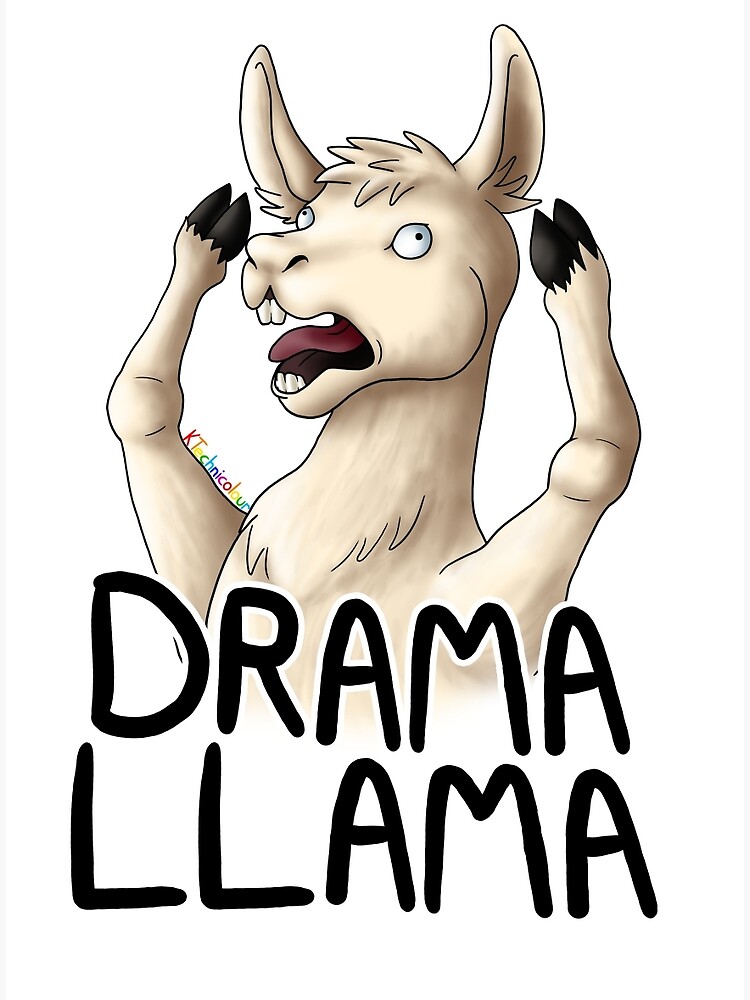 "Drama Llama" Poster for Sale by KTechnicolour | Redbubble