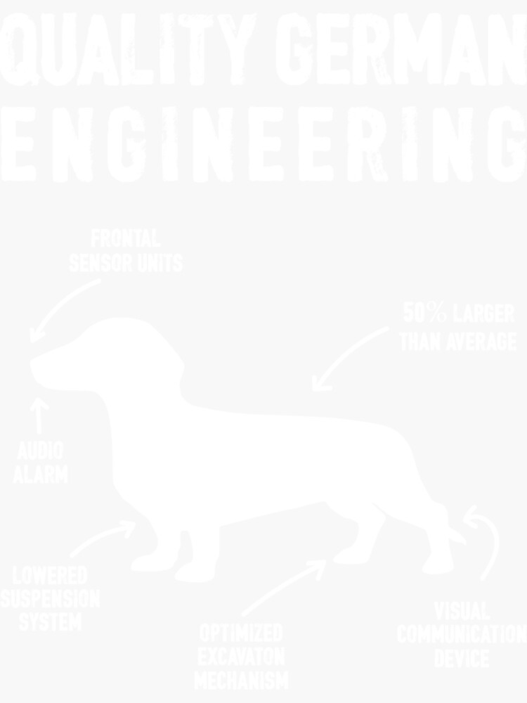 "Dachshund Dog Gift Quality German Engineering Teckel" Sticker for Sale ...