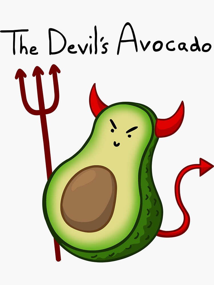 "The Devils Avocado" Sticker for Sale by KTechnicolour | Redbubble