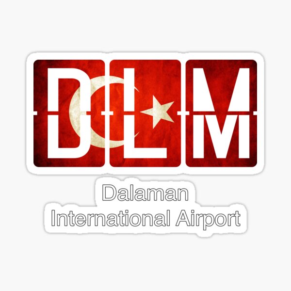 "DLM Dalaman International Airport" Sticker by AirportsWorld | Redbubble