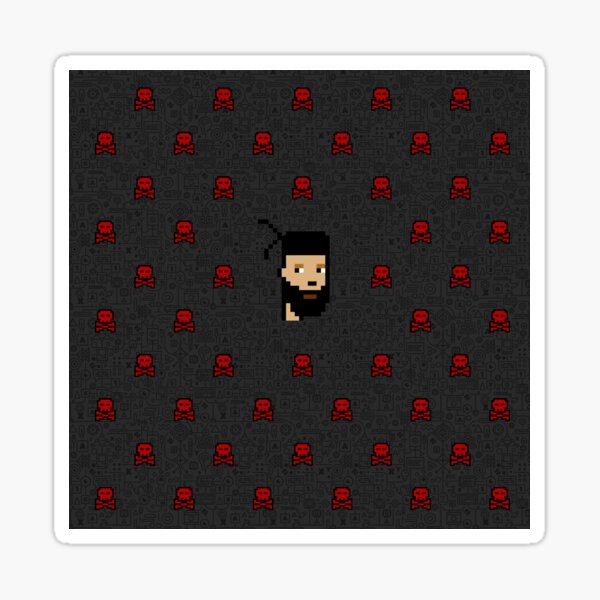 "cryptopunks pixel face " Sticker by NEBULAmonopro | Redbubble