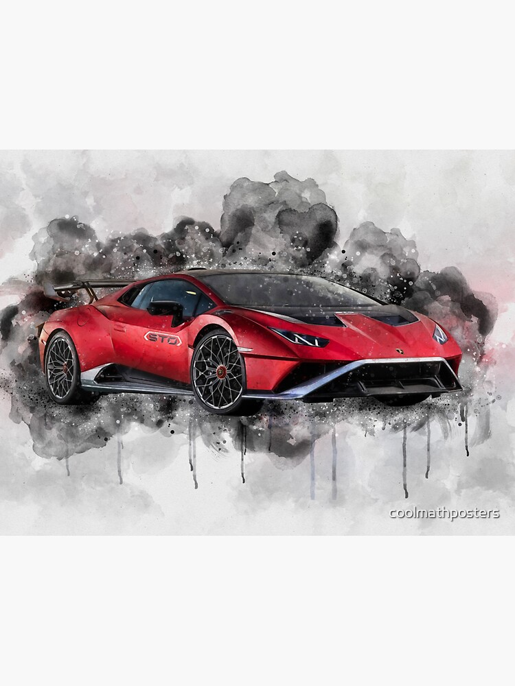 "Lamborghini Huracan Sto" Sticker for Sale by coolmathposters | Redbubble