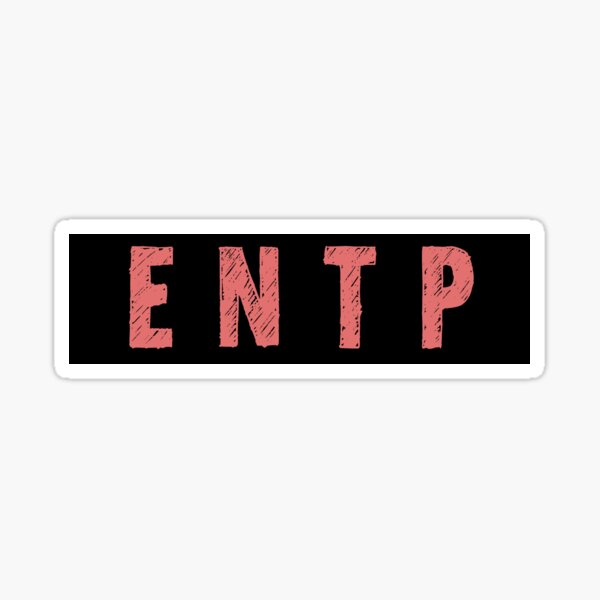 "Myers Briggs Personality Type - Pink Rectangle ENTP" Sticker by ...