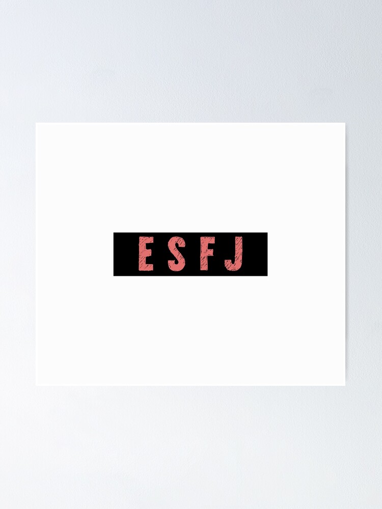 "Myers Briggs Personality Type - Pink Rectangle ESFJ" Poster by ...