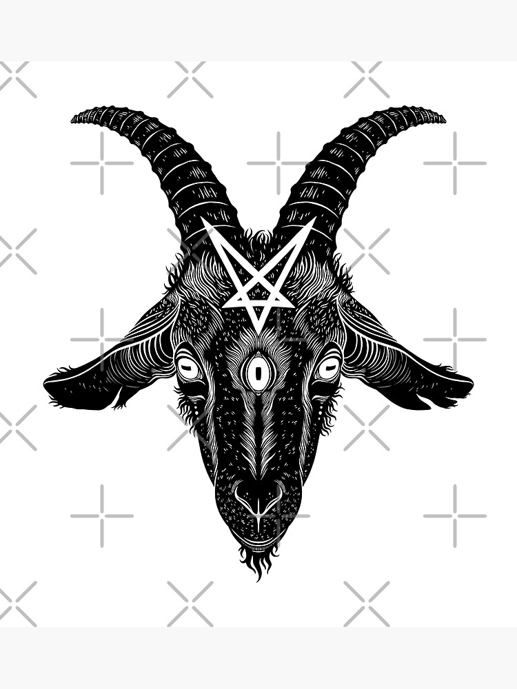 "Satanic goat head with pentagram" Poster for Sale by OmelaOccult ...