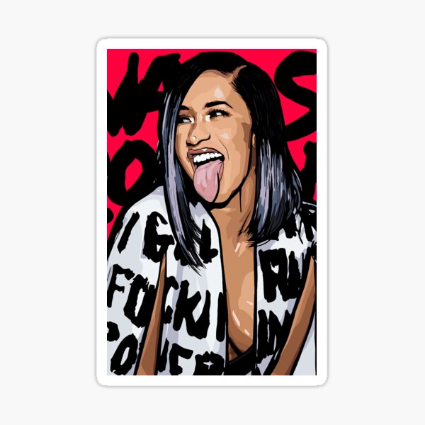 "WAP WAP Cover CARDI B" Sticker for Sale by jaylesston | Redbubble