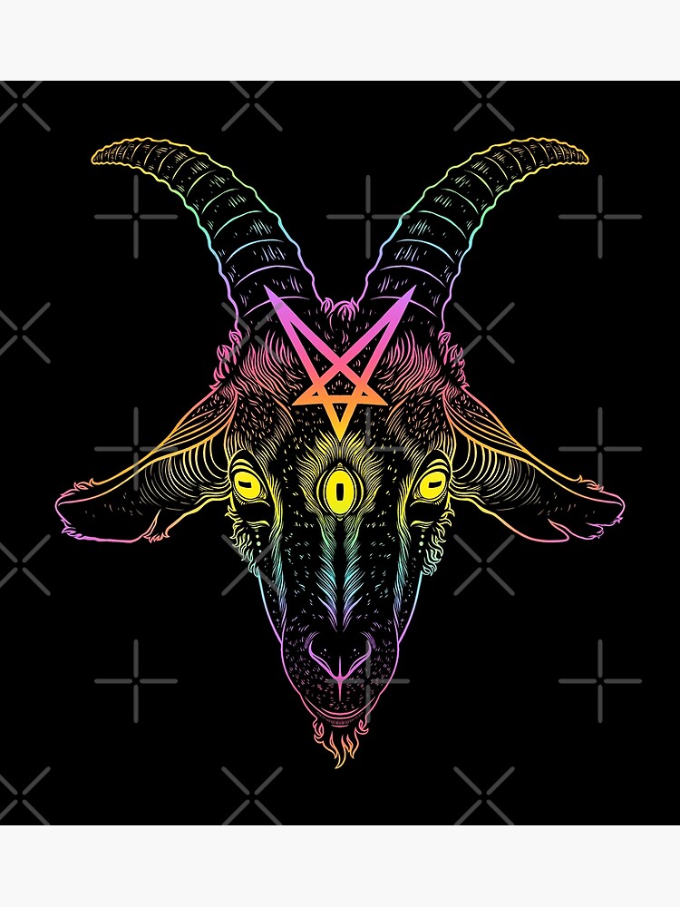"Satanic goat head with pentagram" Poster for Sale by OmelaOccult ...