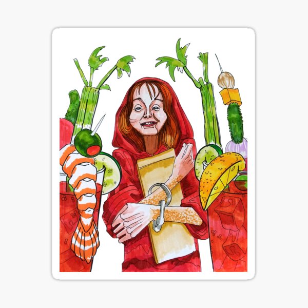 "Squeaky Fromme Bloody Marys" Sticker by MichaelJaecks | Redbubble