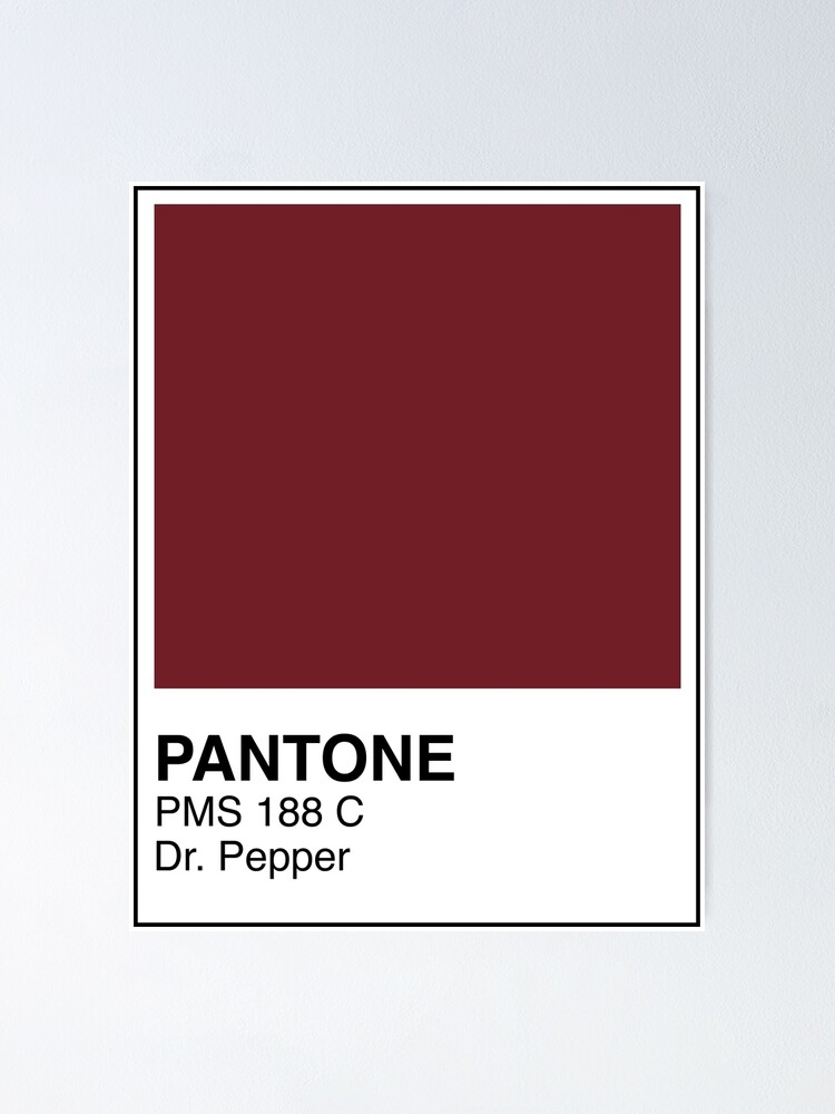 "Pantone Cherry Red Soda Color Card" Poster for Sale by shelbiefran ...