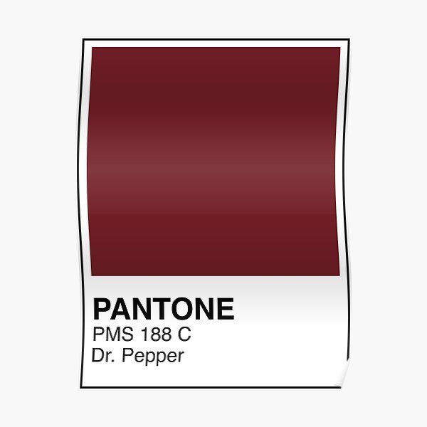 "Pantone Cherry Red Soda Color Card" Poster for Sale by shelbiefran ...