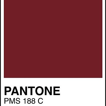 Pegatina for Sale con la obra «Tarjeta de colores Pantone Cherry Red ...