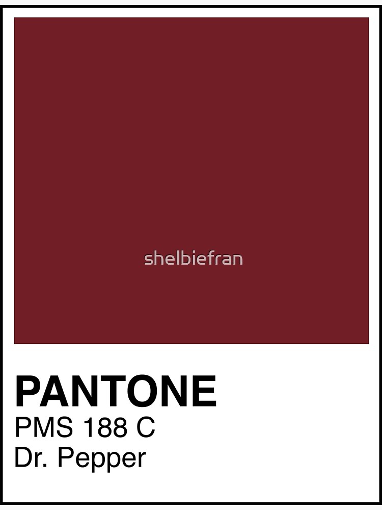"Pantone Cherry Red Soda Color Card" Sticker for Sale by shelbiefran ...