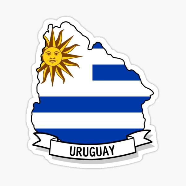 "Uruguay Flag Map" Sticker for Sale by Koi-Art | Redbubble