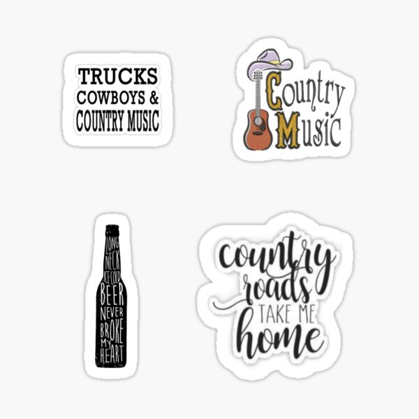 "country music sticker pack " Sticker for Sale by Fabteyy | Redbubble