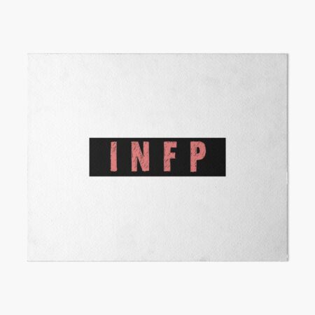 "Myers Briggs Personality Type - Pink Rectangle INFP" Art Board Print ...