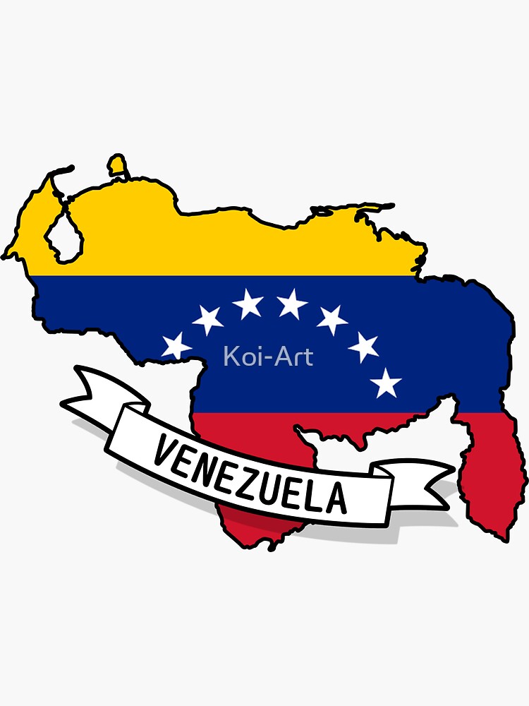 "Venezuela Flag Map" Sticker by Koi-Art | Redbubble