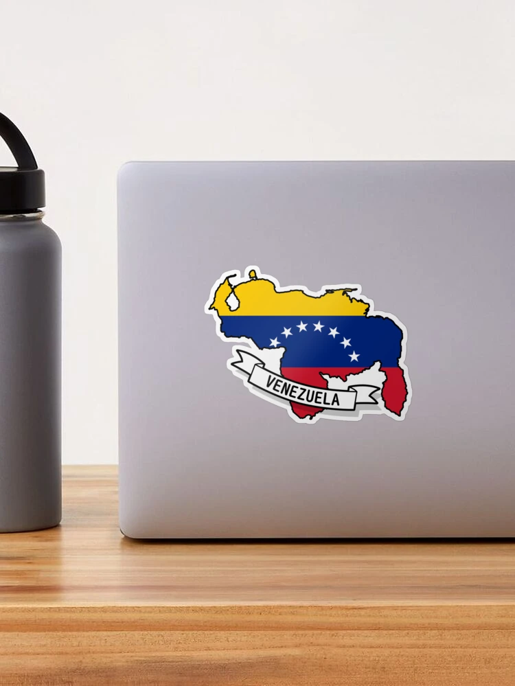 Flag Outline Sticker Set (2 PCS) Venezuela Outline Map Flag Decals ...