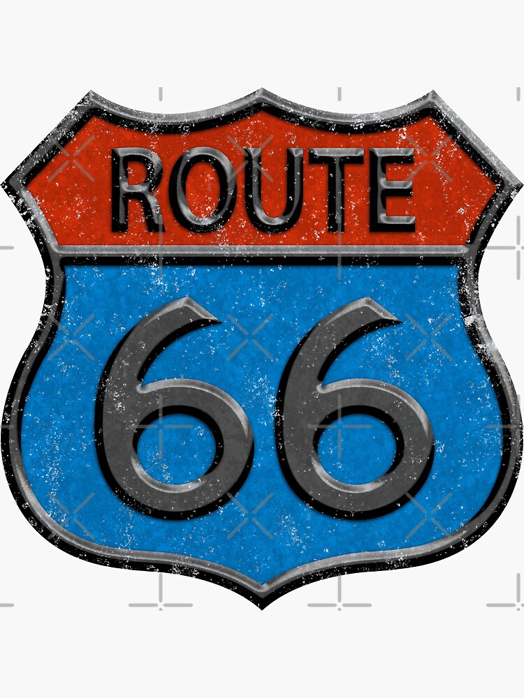"vintage route 66" Sticker by ANAIDEIADESIGNS | Redbubble