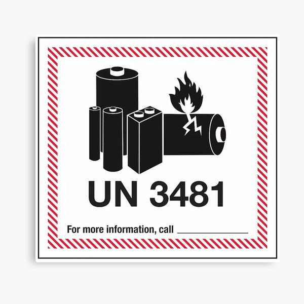"Shocking and Dangerous - Lithium Battery Warning Sticker" Canvas Print ...