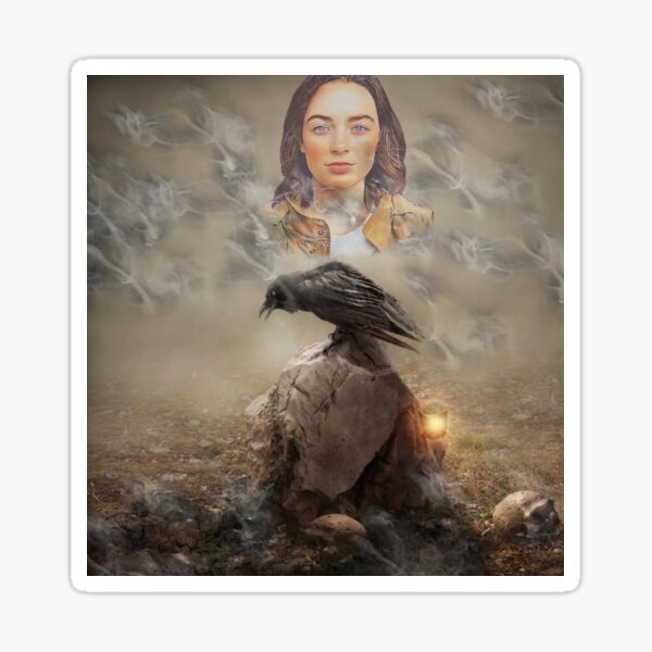 "Scylla and the Morrigan" Sticker by blackindiaink | Redbubble