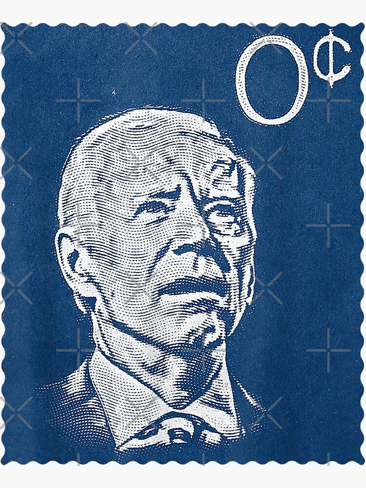"Biden Zero Cents Stamp 0 President Joe" Sticker for Sale by Berini ...