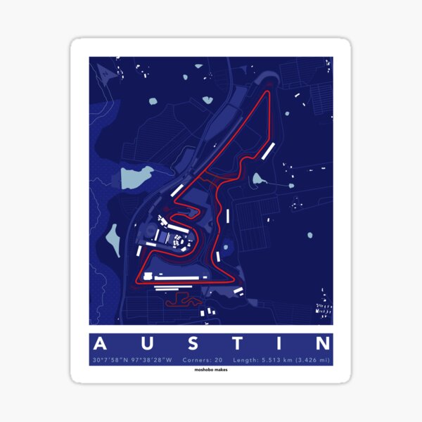 "Circuit of the Americas, Austin | Formula 1 Poster | Track Map ...