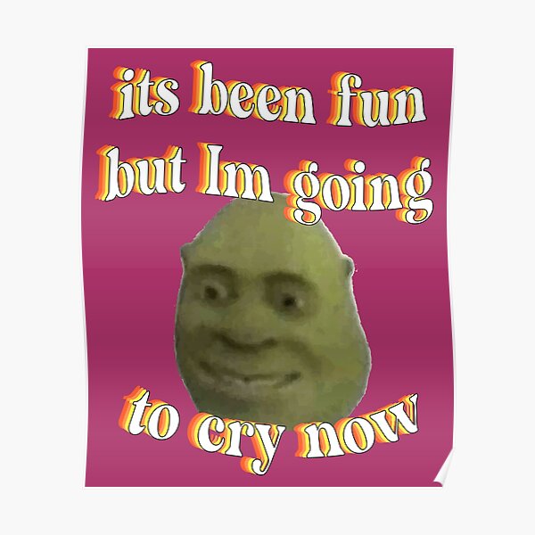 "it’s been fun but i’m going to cry now meme" Poster by Smoothie-vibes ...