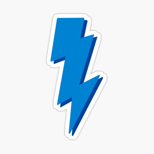 "blue lightning bolt" Sticker by Annakgregory | Redbubble