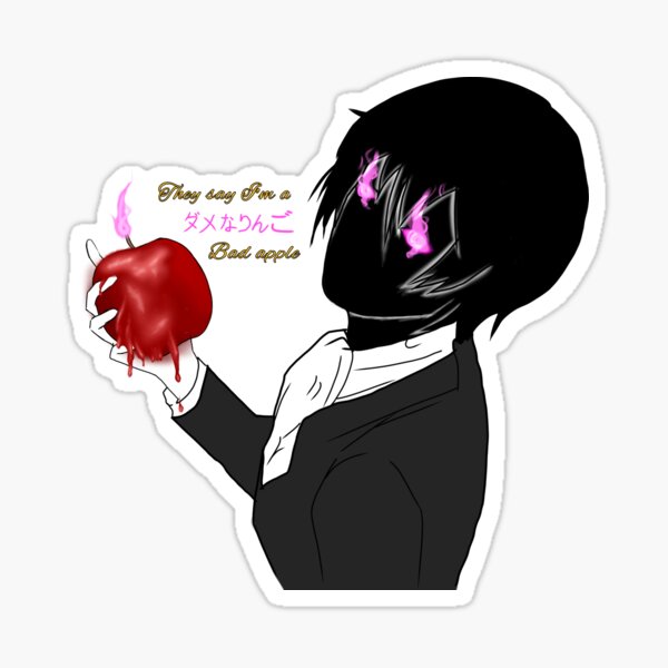 "Bad Apple" Sticker by RavenRarities | Redbubble