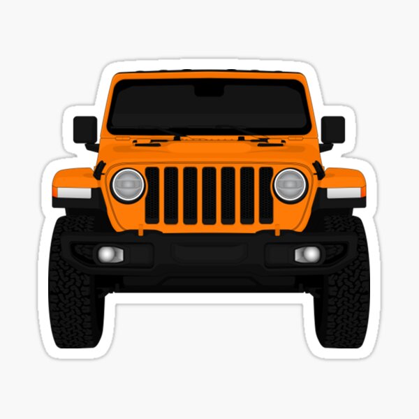 "Offroad Wrangler Orange" Sticker by SamHargreaves | Redbubble