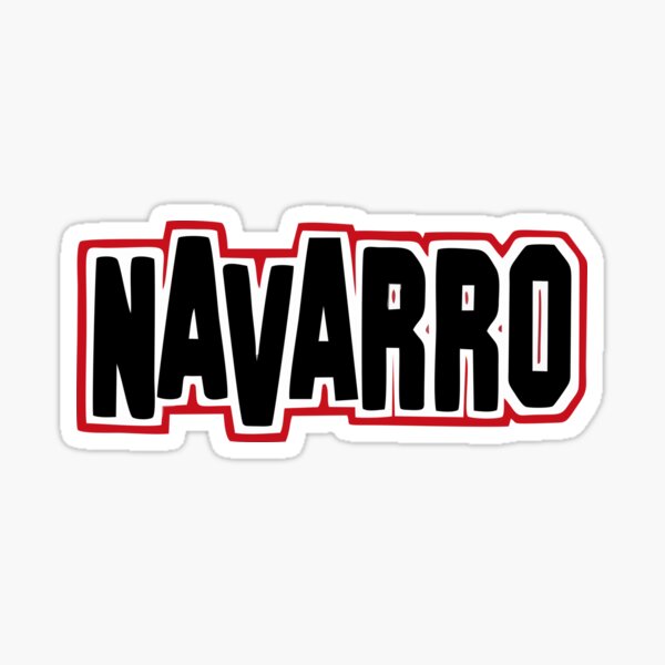 "Navarro Cheer" Sticker for Sale by PaoidWhite | Redbubble