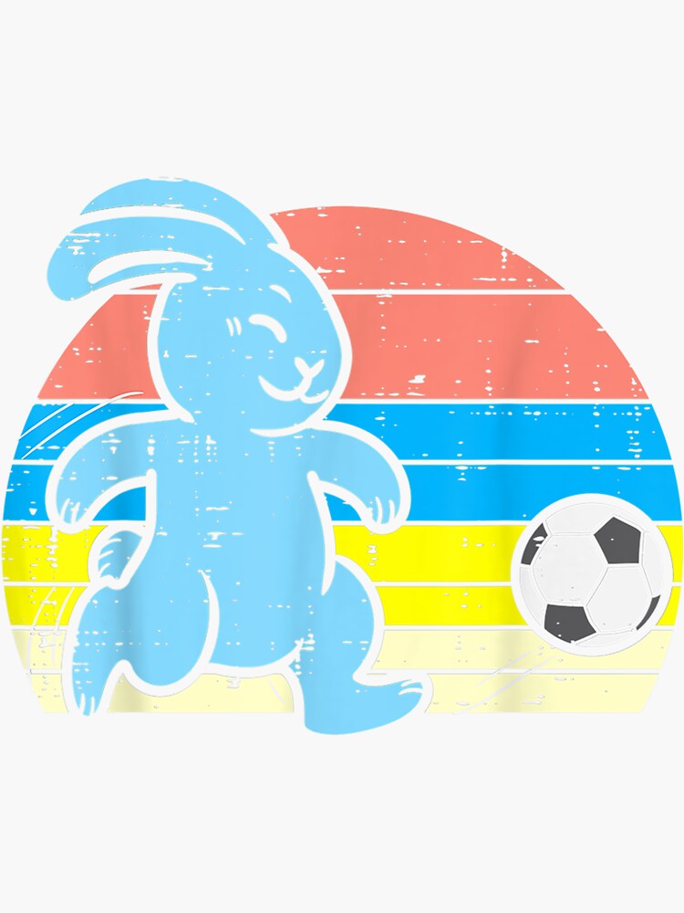 "Easter Bunny Playing Soccer Retro Football Boys Girls Kids T-Shirt ...