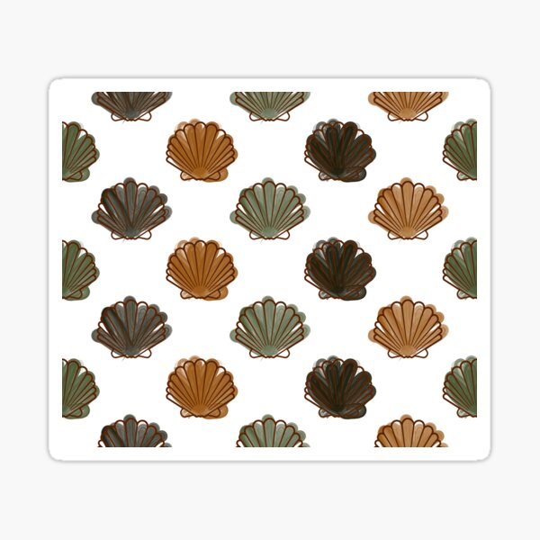 "Birth of Venus Shell Pattern (White)" Sticker for Sale by ArteTeoma ...