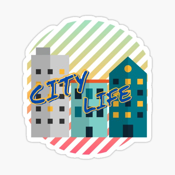 "City Life" Sticker by Tri-Mi | Redbubble