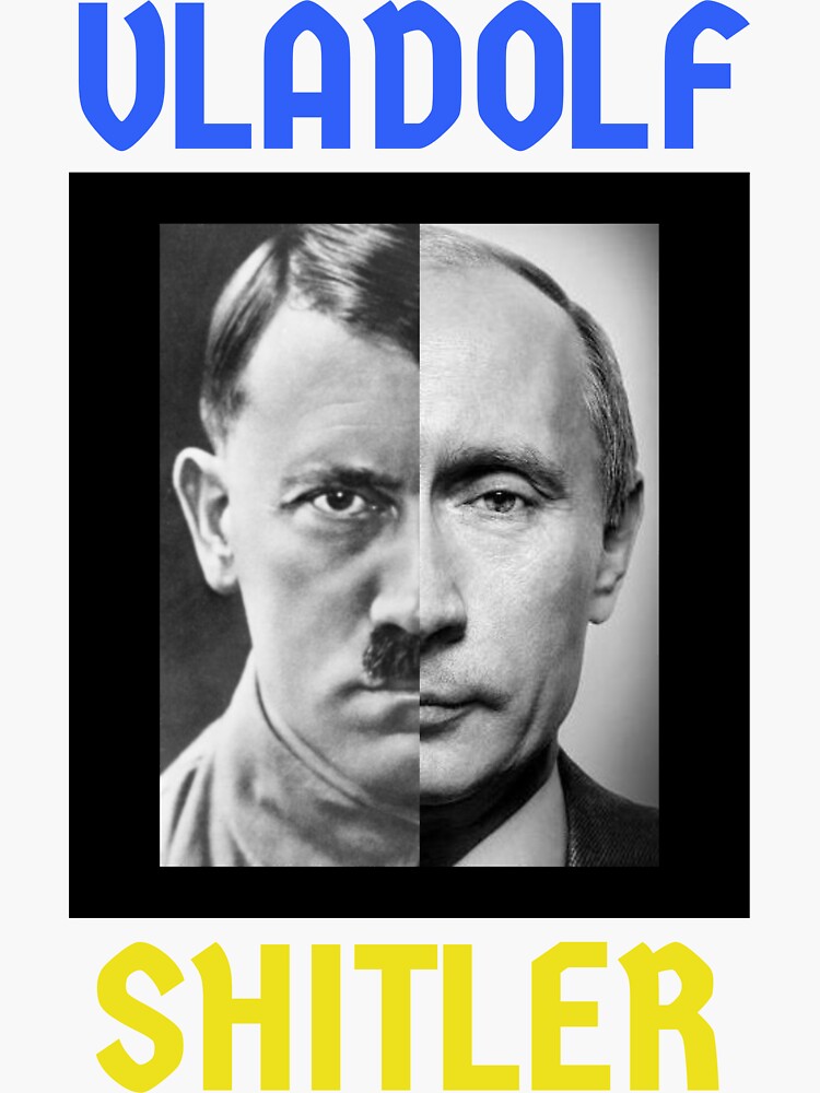 "Vladolf Shitler" Sticker by 5150-MERCH | Redbubble