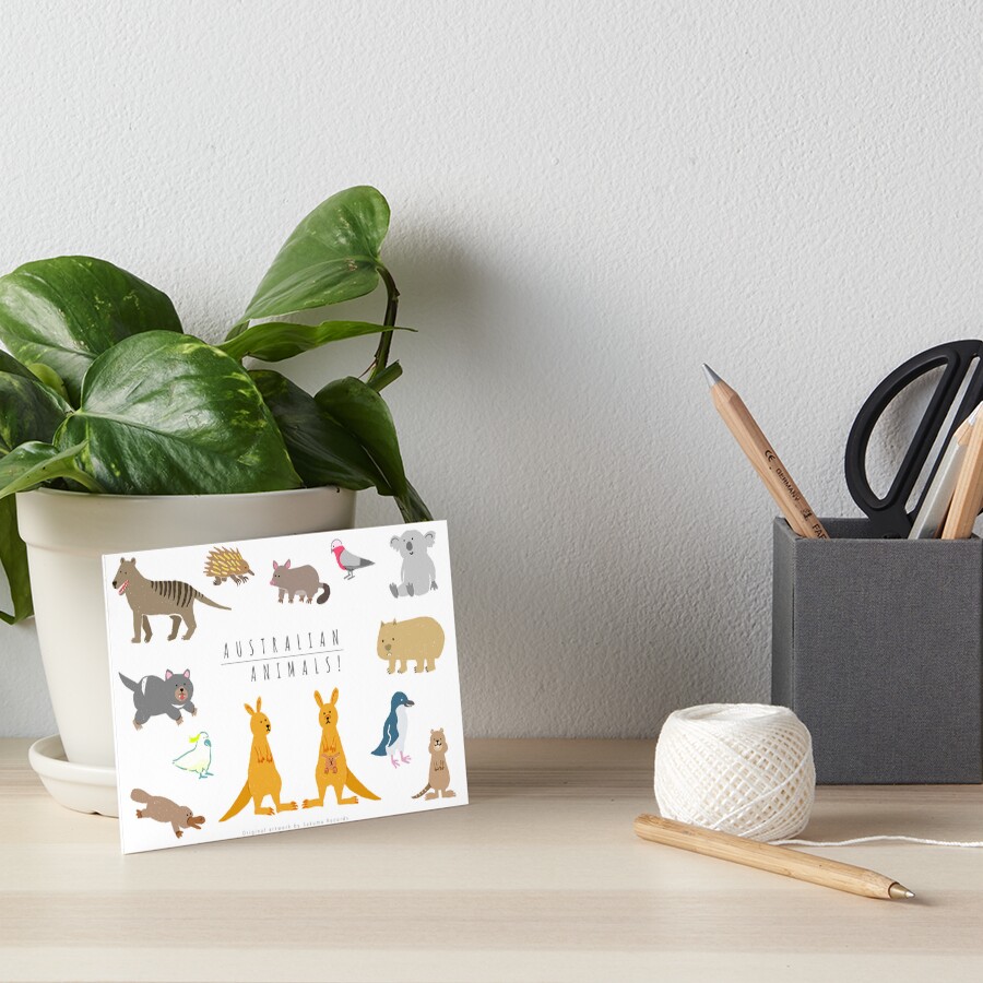 "Australian animals (Tasmanian devil,platypus,kangaroo,koala,Quokka ...