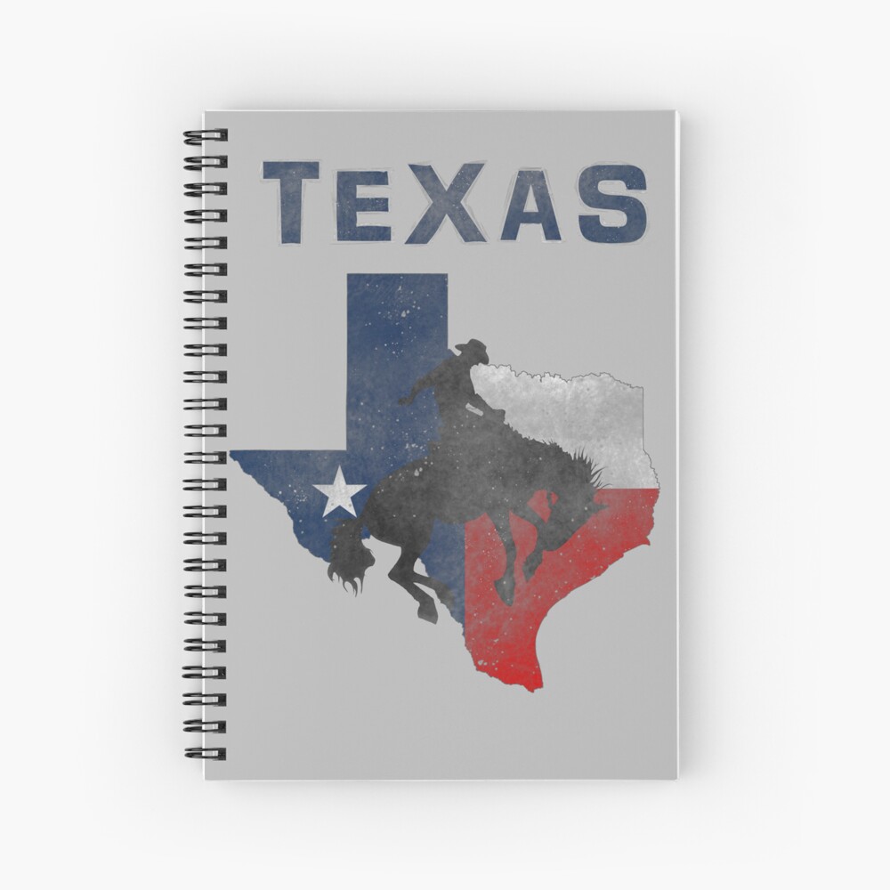 Cuaderno de espiral «Texas azul con los colores de la bandera del ...