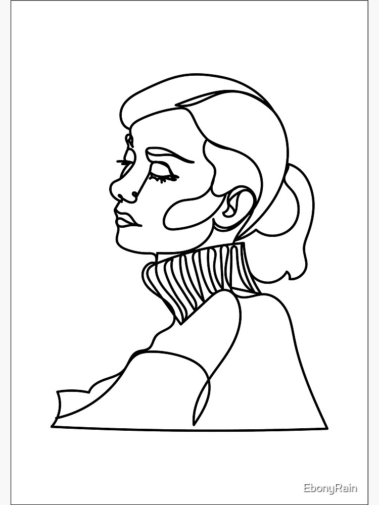 "Audrey Hepburn Line Drawing" Art Print for Sale by EbonyRain | Redbubble