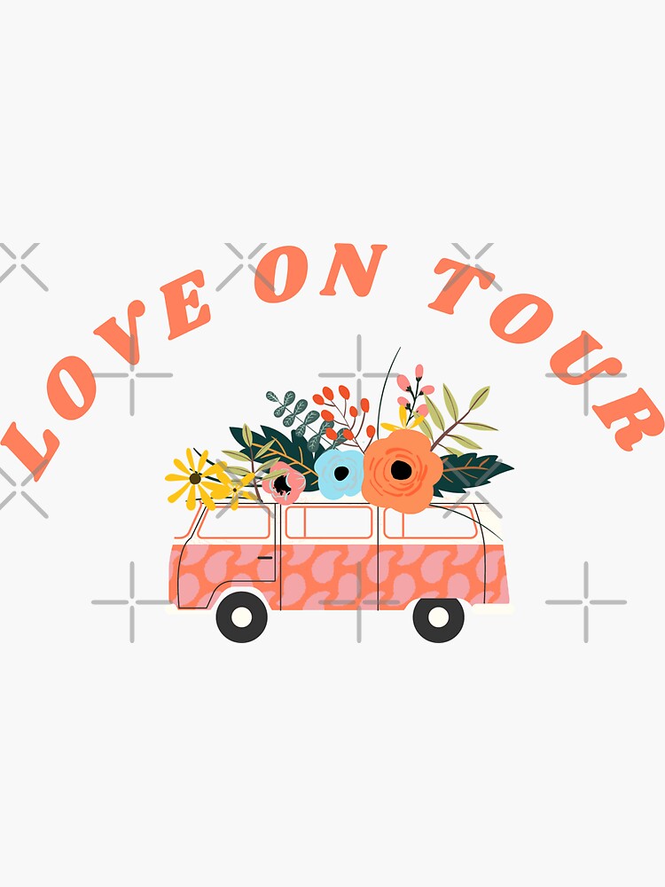 "Love On Tour Sticker" Sticker by Garrieta101 | Redbubble