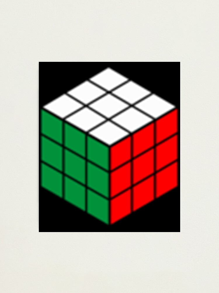 "Small Solved 3x3x3 Cube Design " Photographic Print for Sale by ...