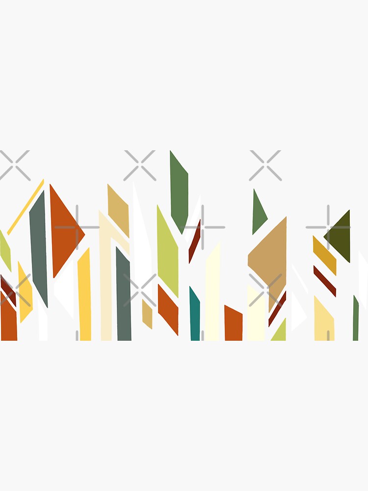 "Sharp Abstract Geometric shapes in colorful color" Sticker for Sale by ...