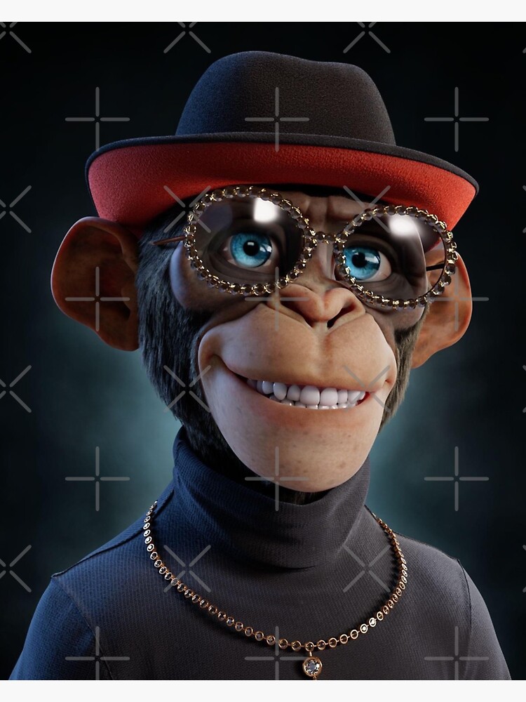 "Digital Ape NFT 3" Sticker for Sale by wayneflint | Redbubble