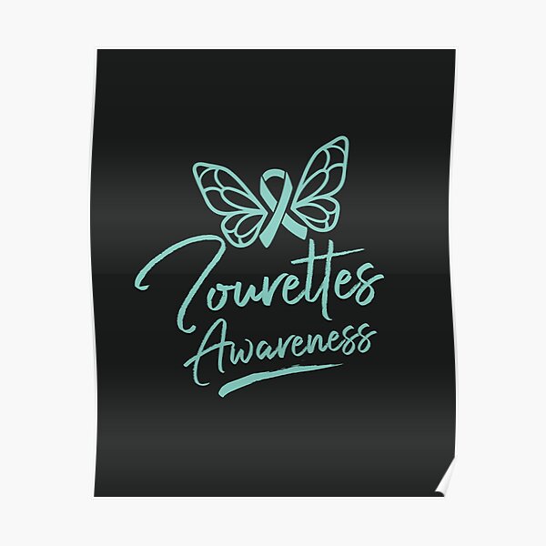 "Tourettes Awareness Teal Ribbon Butterfly - Tourette Syndrome Warrior ...