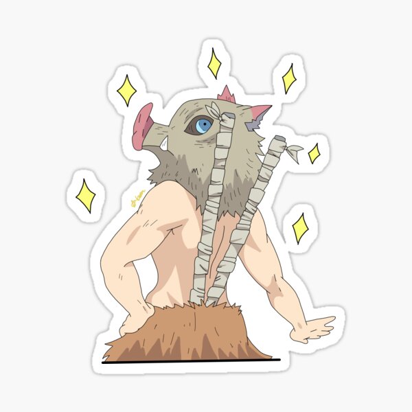 "Inosuke Sparkle Design" Sticker by hatefulstarlord | Redbubble