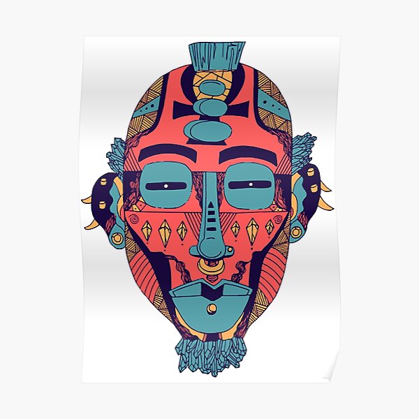 "Retro Triad African Mask 5 " Poster for Sale by prosperdaidona | Redbubble
