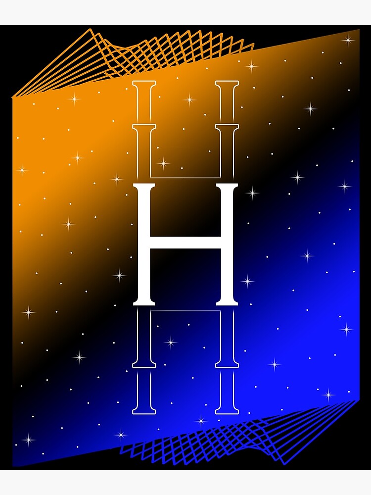 "Sparkling Gradient Letter H Cool Typography" Poster for Sale by ...