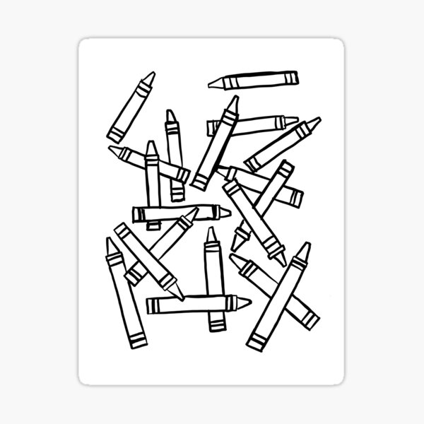 "Crazy crayons" Sticker by RebelHeartAlley | Redbubble