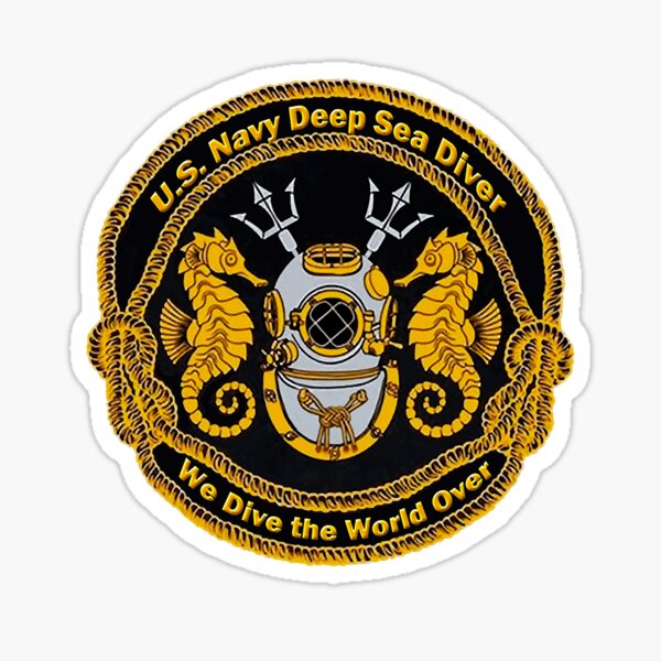 "Navy Deep Sea Diver Emblem " Sticker by safeerkosari49 | Redbubble